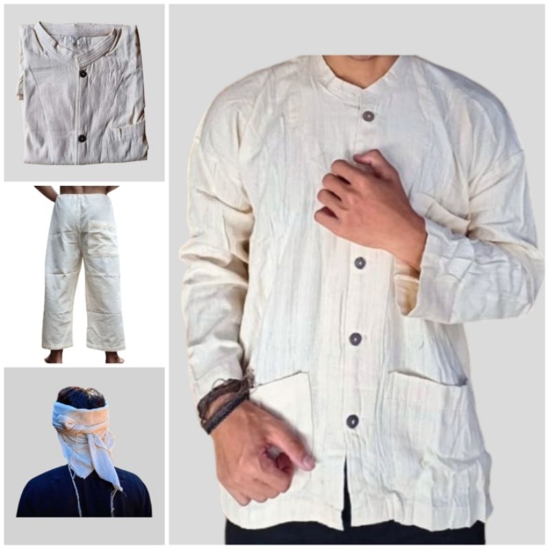 Jual 1 set baju pangsi suku adat baduy dalam harga termurah | Shopee Indonesia