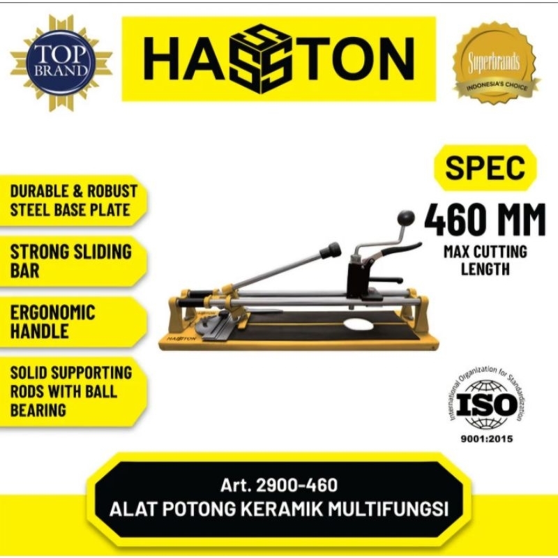 Jual HASSTON 2900-460 ALAT MEJA POTONG KERAMIK MANUAL 460 MM TILE ...