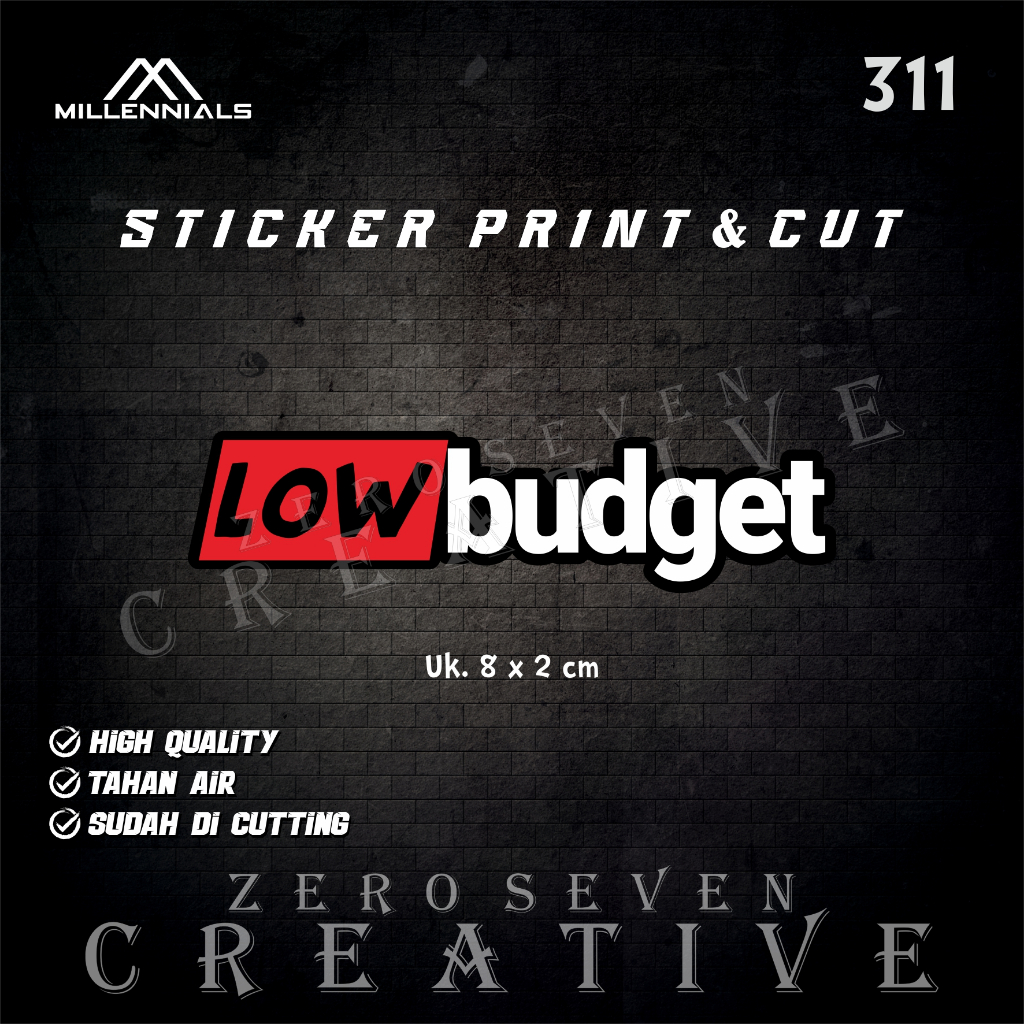 Jual STIKER LOW BUDGET / RACING / STIKER MOTOR / LAPTOP / TUMBLER ...