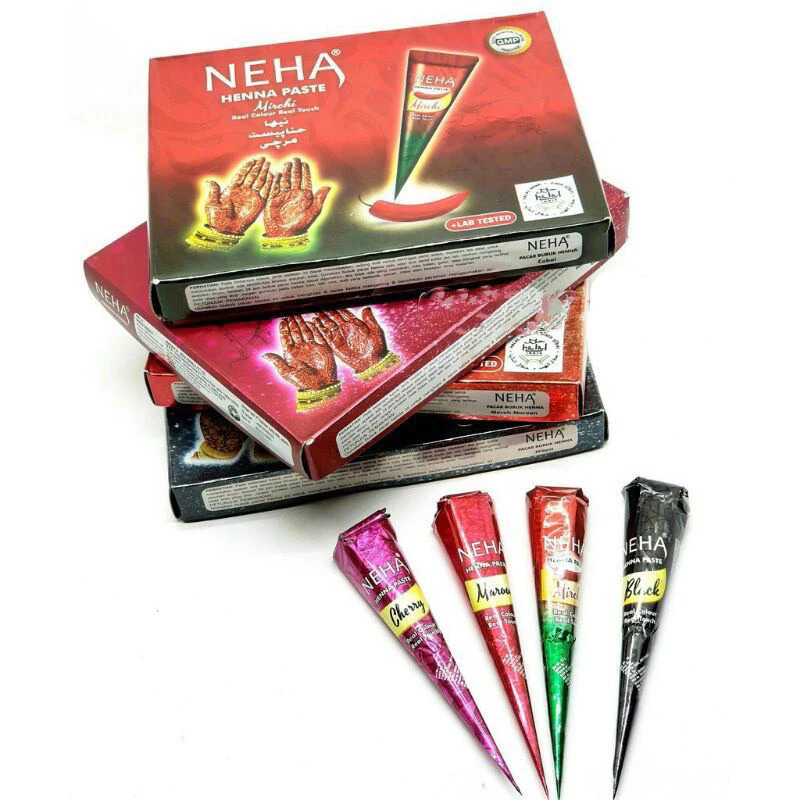 Jual NEHA HENNA CONE / HENNA HALAL / HENNA paste / inai | Shopee Indonesia