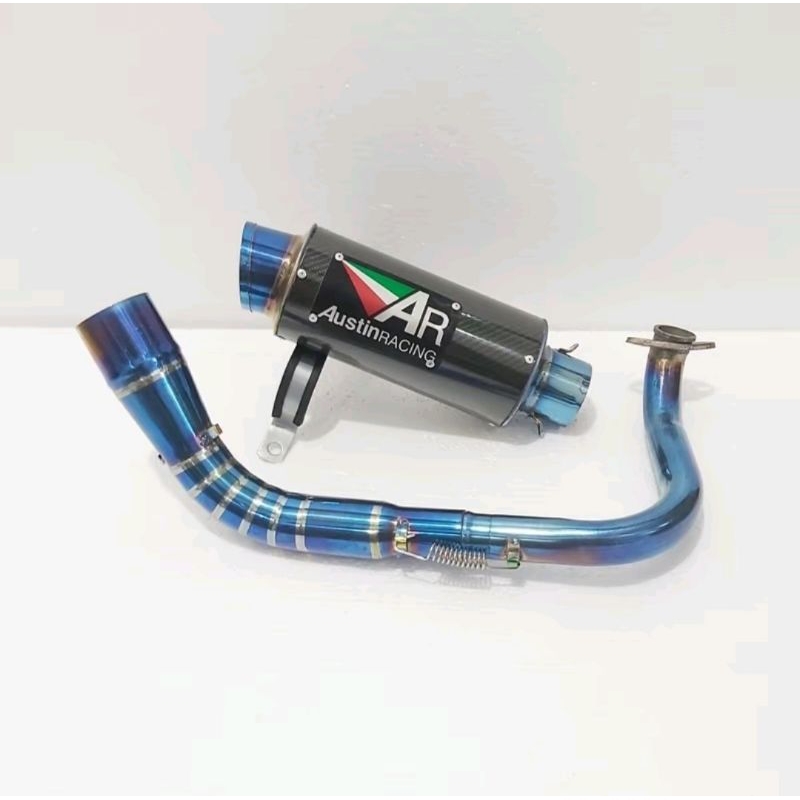 Jual Knalpot AR Austin fullset inlet 50mm Racing Bluemon pnp/tinggal ...