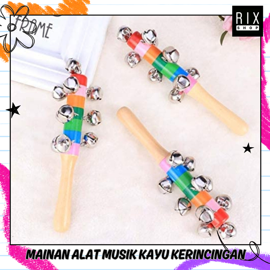 Jual RIX Mainan Anak Alat Musik Kerincingan Kayu - Jingle Bells Wooden ...