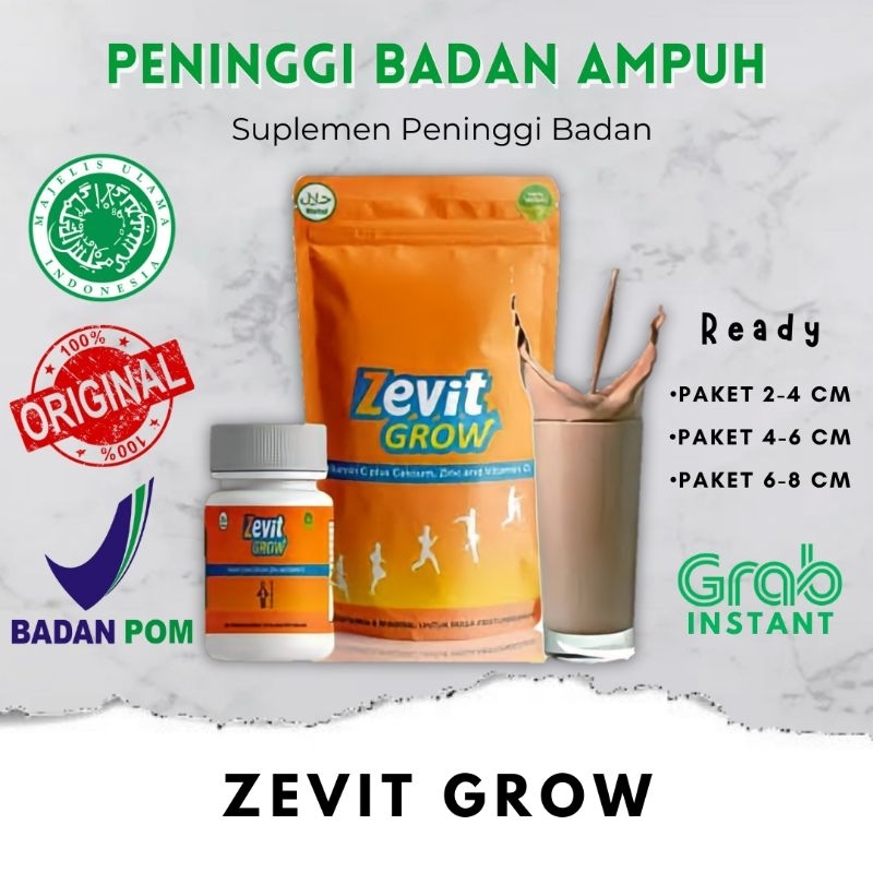 Jual [TERLARIS] ZEVIT GROW PENINGGI BADAN OROGINAL 100% | KAPSUL DAN ...