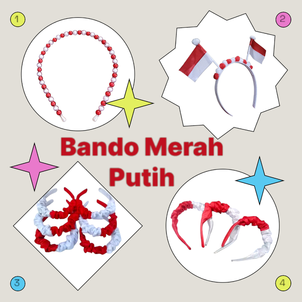 Jual Bando merah putih Bando carnaval Bando HUT Ri | Shopee Indonesia