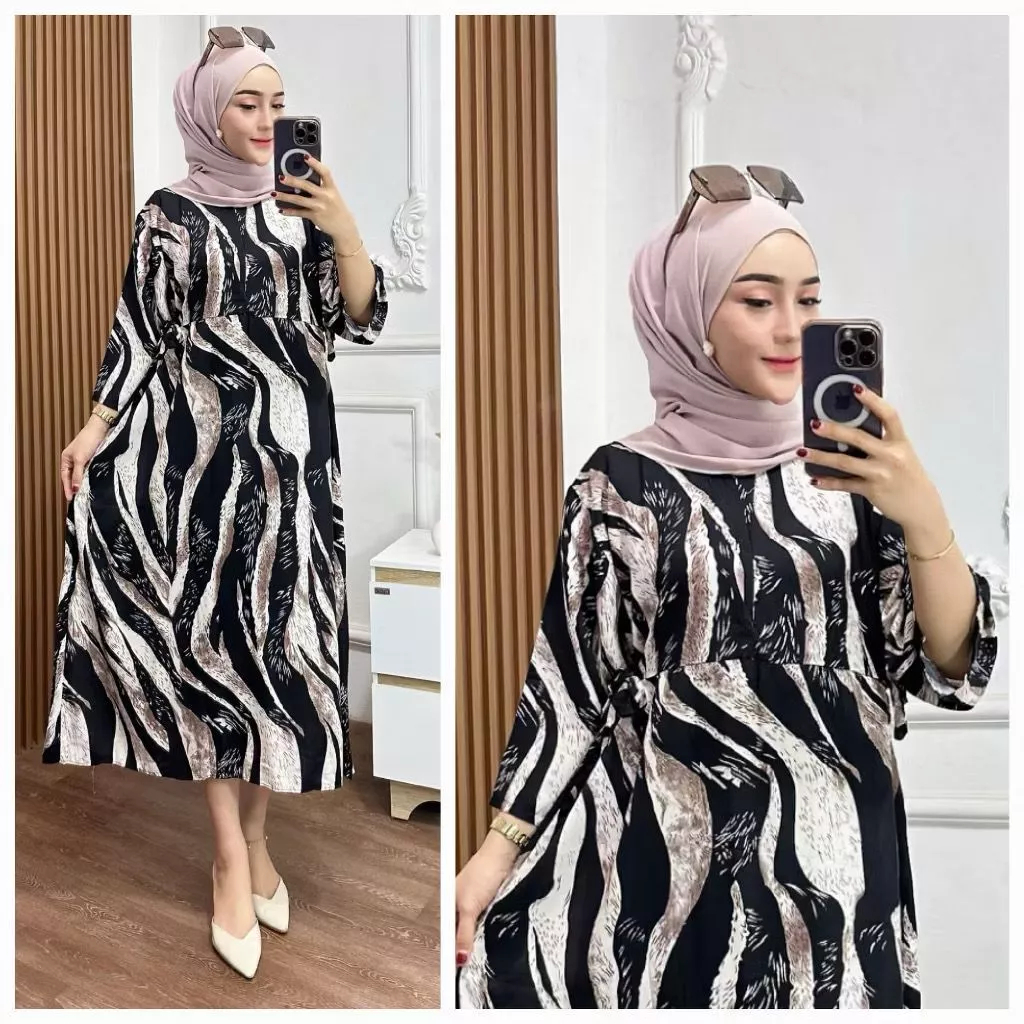 Jual MIRANDA DASTER DRESS LENGAN 3/4 DASTER RAYON | Shopee Indonesia