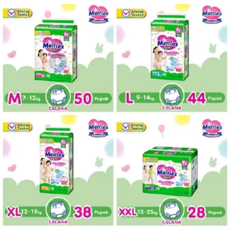 Jual TERMURAH !!! Merries Pants Good Skin M50 L44 XL38 XXL28 NBS40 M32 ...