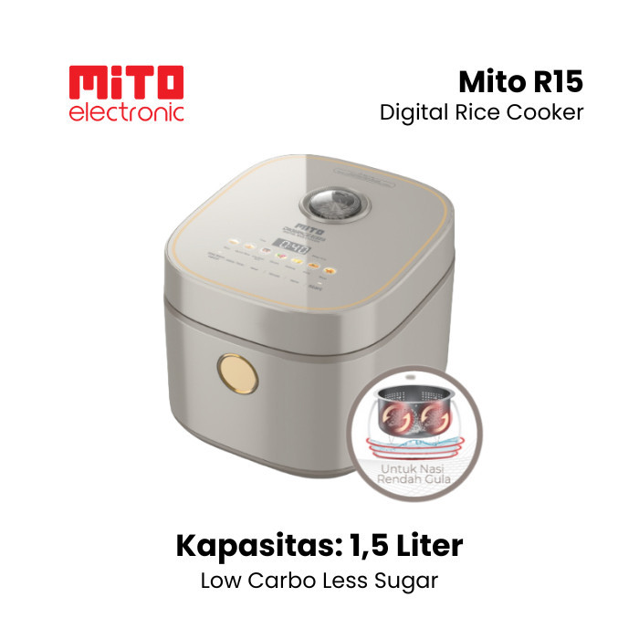 Jual Rice Cooker Mito R12 - R15 & R18 Low Watt 150W - 8 In 1 | Shopee ...
