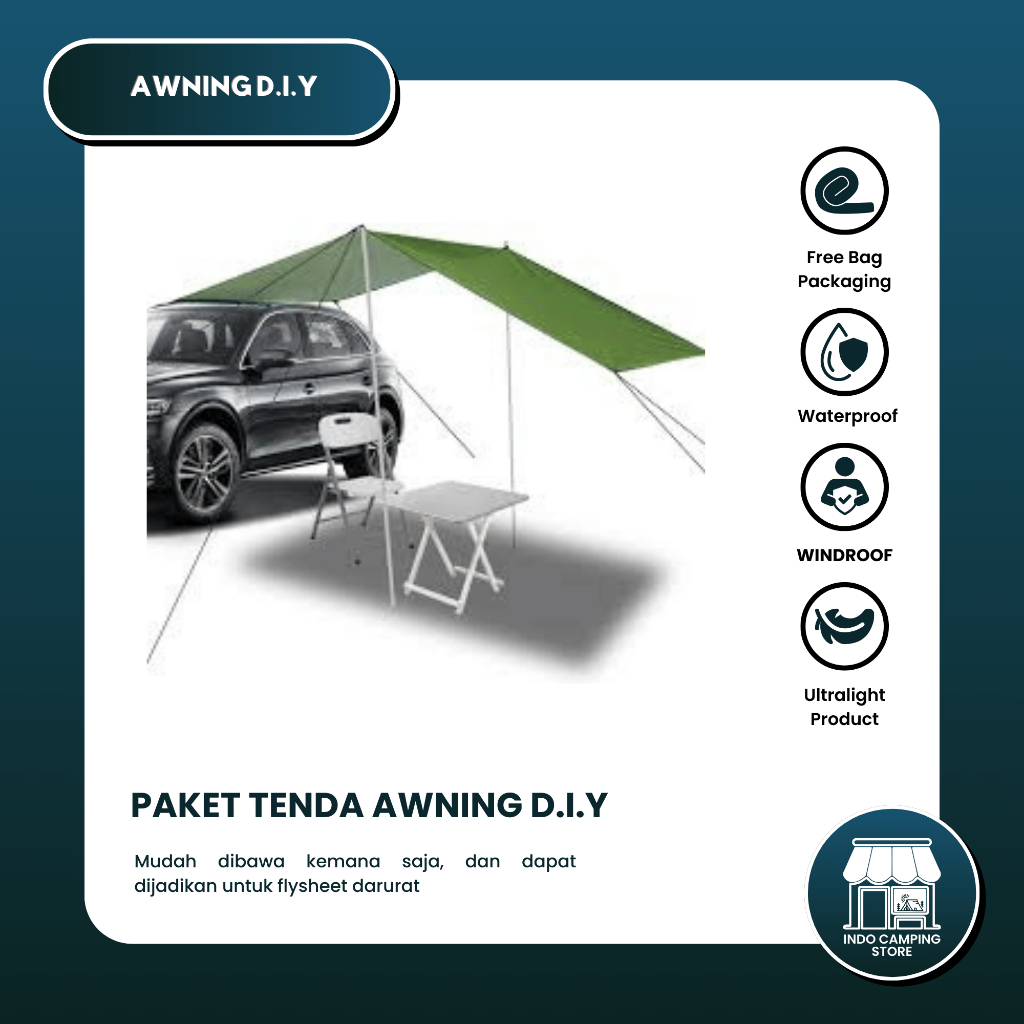Jual MHS Paket DIY 3X3 Awning Tenda Mobil Campervan Overlander Offroad ...