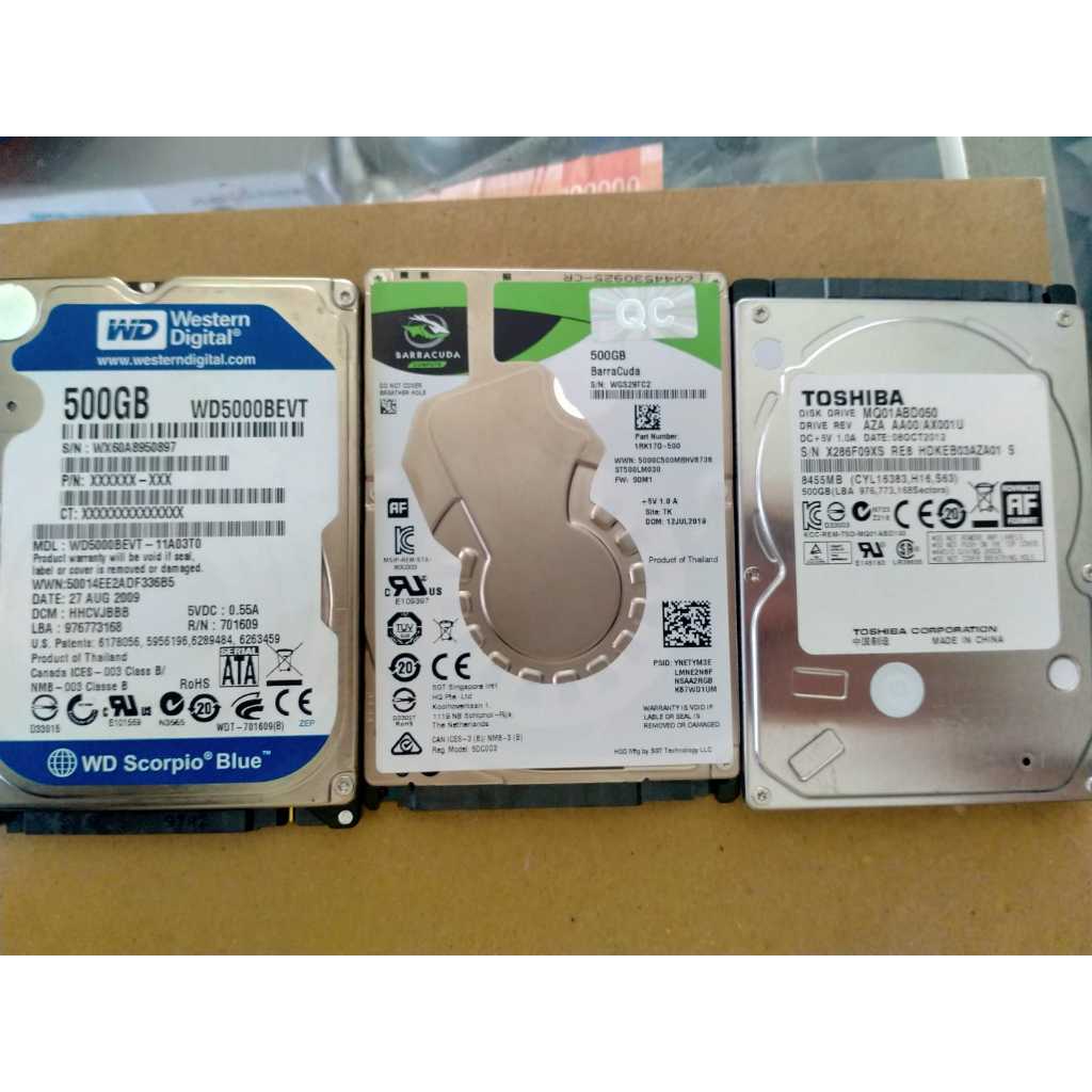 Jual HDD Laptop 500GB normal sudah dites | Shopee Indonesia