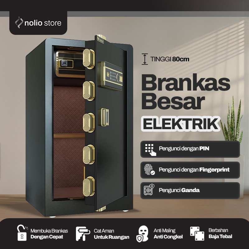 Jual Brankas Uang dan Emas 80 cm Full Besi Brankas Uang Elektrik ...