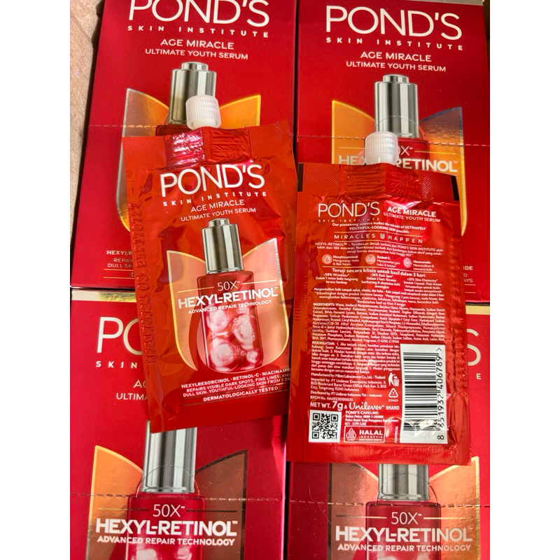 Jual PONDS AGE MIRACLE ULTIMATE DAY SERUM HEXYL RETINOL Sachet 7gr ...