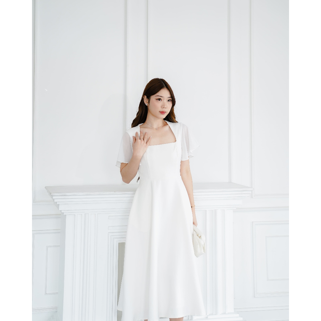 Jual HER VOGUE Anna Dress | terusan mididress kondangan black maroon ...