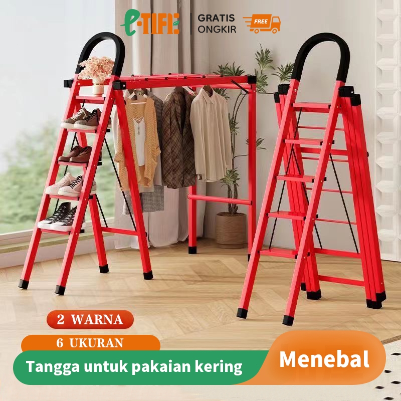 Jual E-TIFE 2 in 1 Tangga Rak Pakaian Tangga 1.2M-2M Tangga Lipat ...