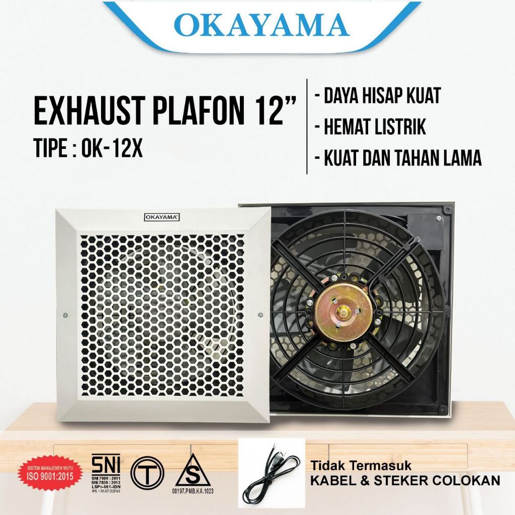 Jual Kipas Angin Exhaust Fan/ Hexos Plafon OKAYAMA 12 IN - OK12X penyedot udara ruangan biar ...