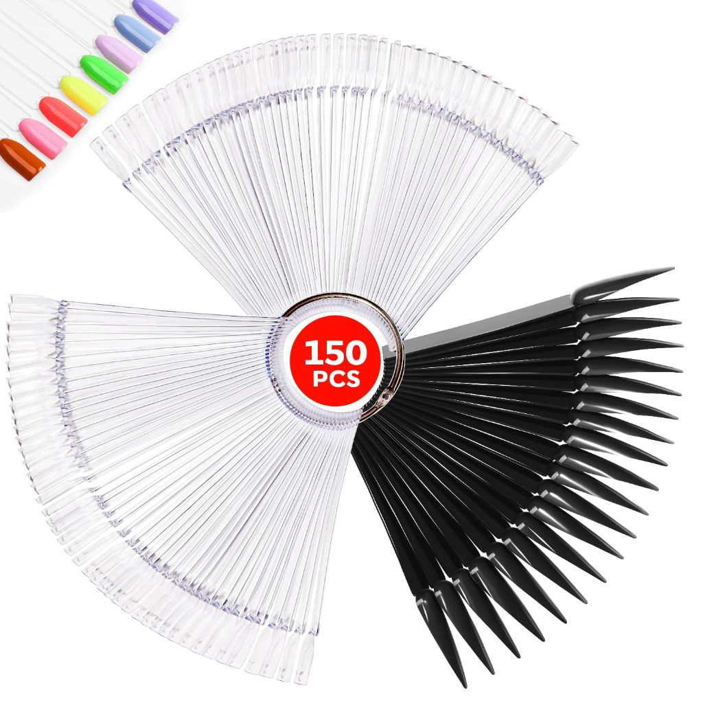 Jual Modelones 150Pcs Nail Swatch Sticks with Ring and Numbered Tips ...