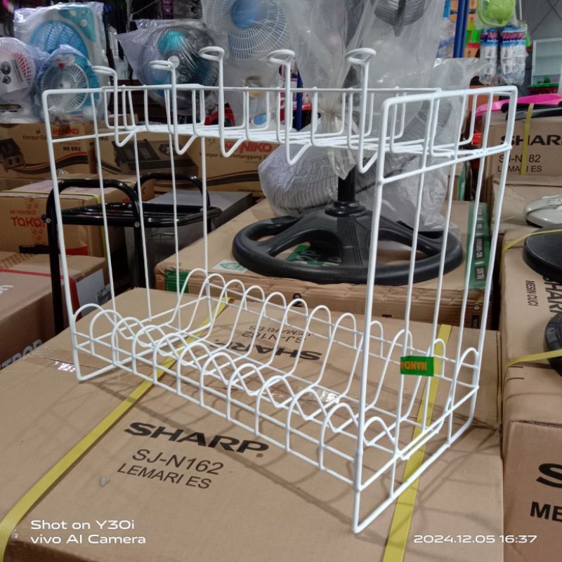 Jual RAK PIRING WASTAFEL/RAK PIRING KECIL 2 SUSUN/RAK PIRING KAWAT ANTI ...