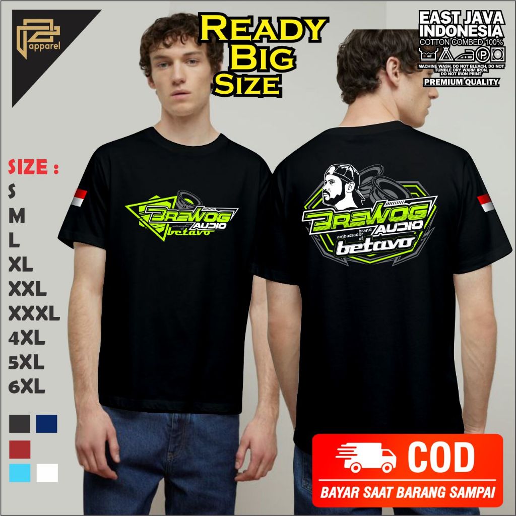 Jual baju kaos sound BREWOG AUDIO Betavo audio sound system bahan adem ...