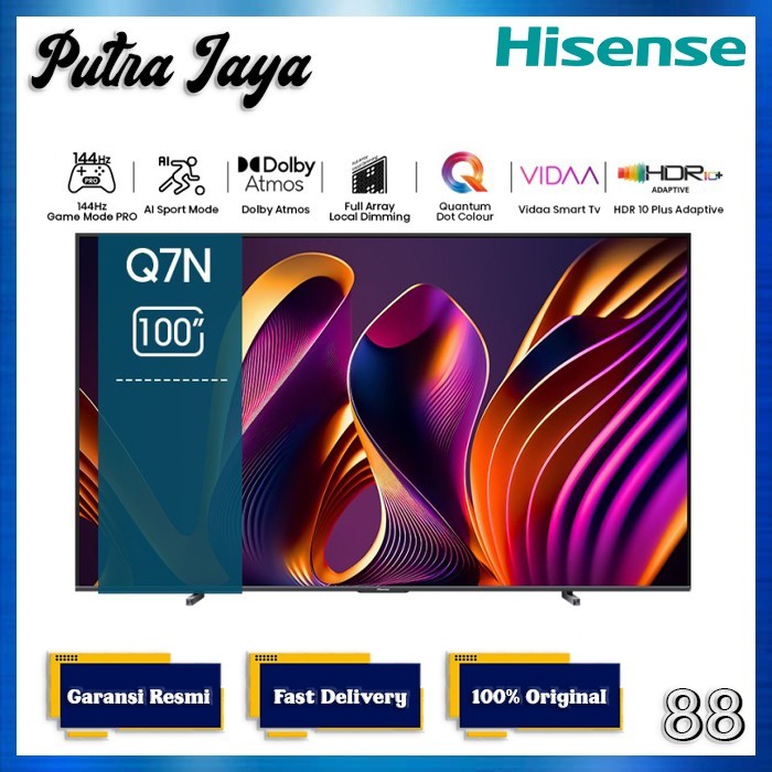 Jual QLED TV 100 Inch Hisense 100Q7N Qled 100" 4K HDR 10+ Smart TV ...