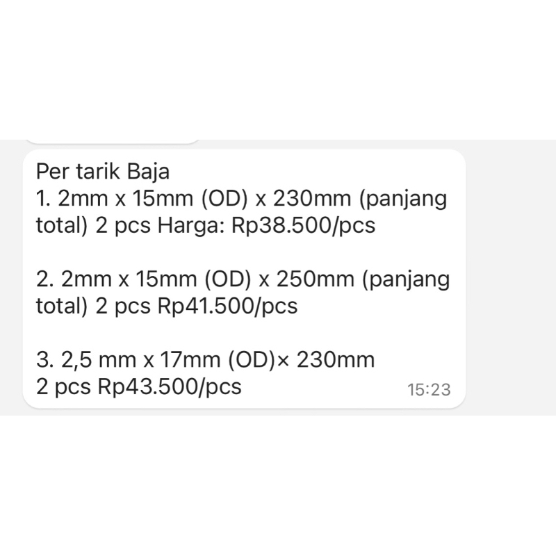 Jual per Spring Pegas Tarik OD 15mm Kawat 2mm P.Total 230mm Baja ...
