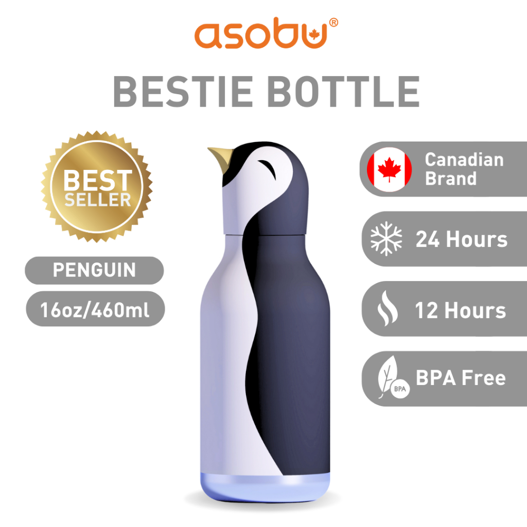 Jual ASOBU Bestie Bottle - Botol Minum / Tumbler / Termos Stainless Steel 460ML - Penguin ...