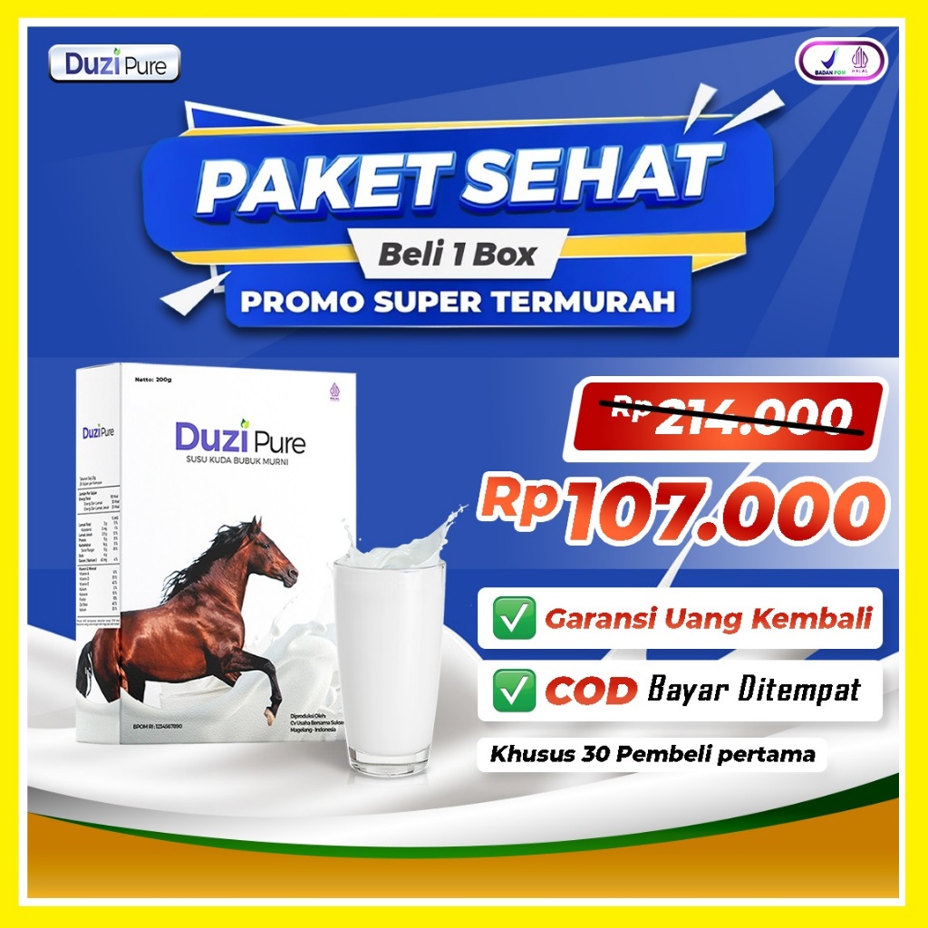 Jual PROMO Official Duzi Pure Susu Kuda Lombok Duzi Pure Asli Original ...