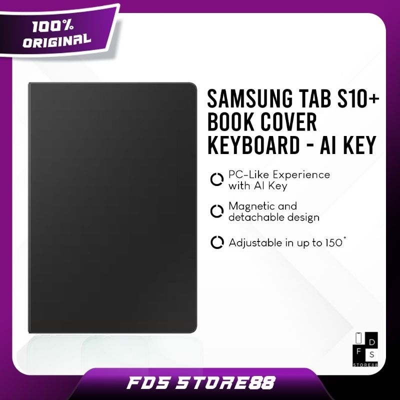 Jual Samsung Tab S10+ Book Cover Keyboard Tab S10 Plus BookCover - AI Key Original | Shopee ...