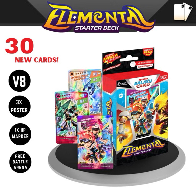 Jual Starter Deck V8 Elemental Cards Games :MONSTA Galaxy Card rare ...