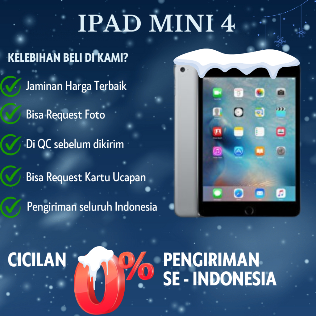 Jual iPad Mini 4 16GB 32GB 64GB 128GB Wifi Cellular Second Original Fullset | Shopee Indonesia