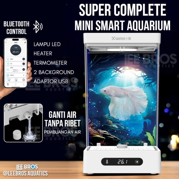 Jual Smart Mini Aquarium with BT Bluetooth / Aquarium Mini Complete / Smart Aquarium Complete ...