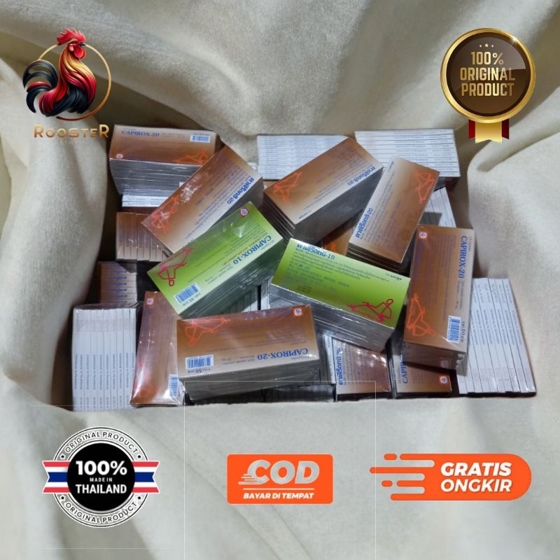 Jual capirox10 20 1pack 10kotak obat turun urat ayam tarung | Shopee ...