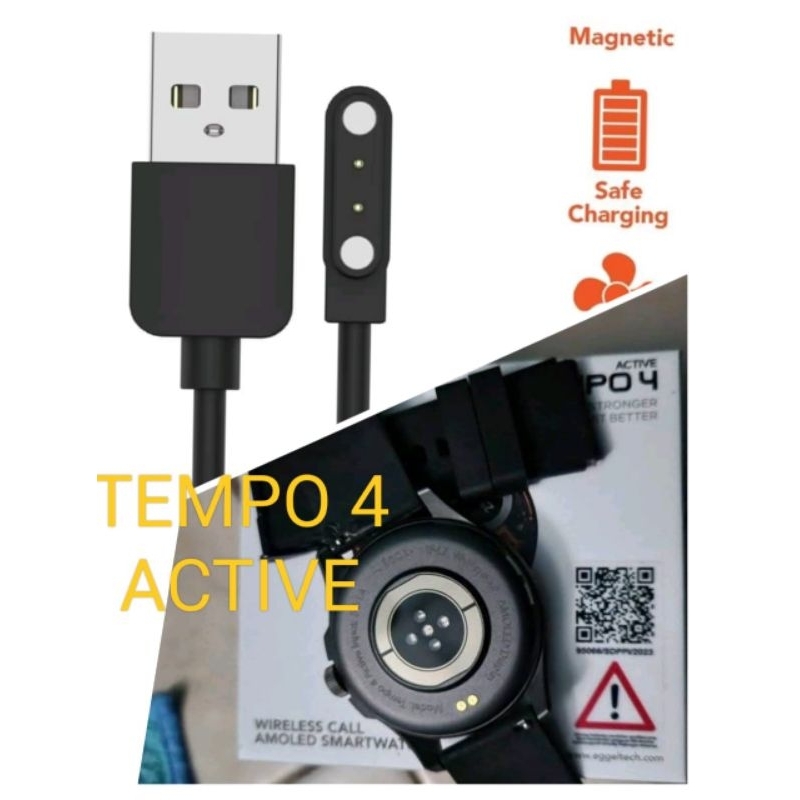 Jual Eggel Tempo 4 Active Smart Watch Kabel Charger Smartwatch Eggel ...