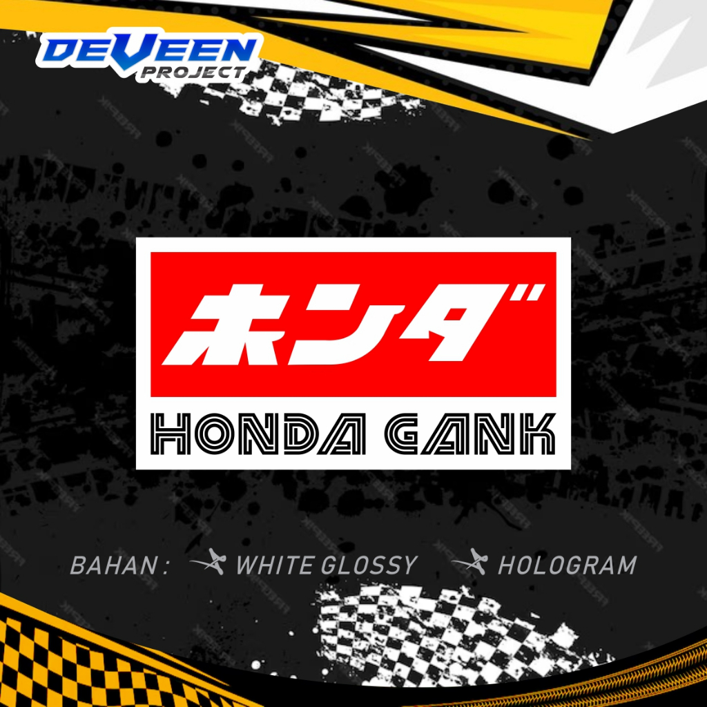 Jual Sticker cutting Suka-Suka HONDA GANK | Anti Air Tinggal Pasang ...