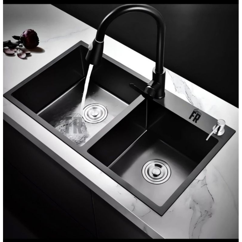 Jual SUS 304 kitchen sink black longic/muya/omon/jkm | Shopee Indonesia