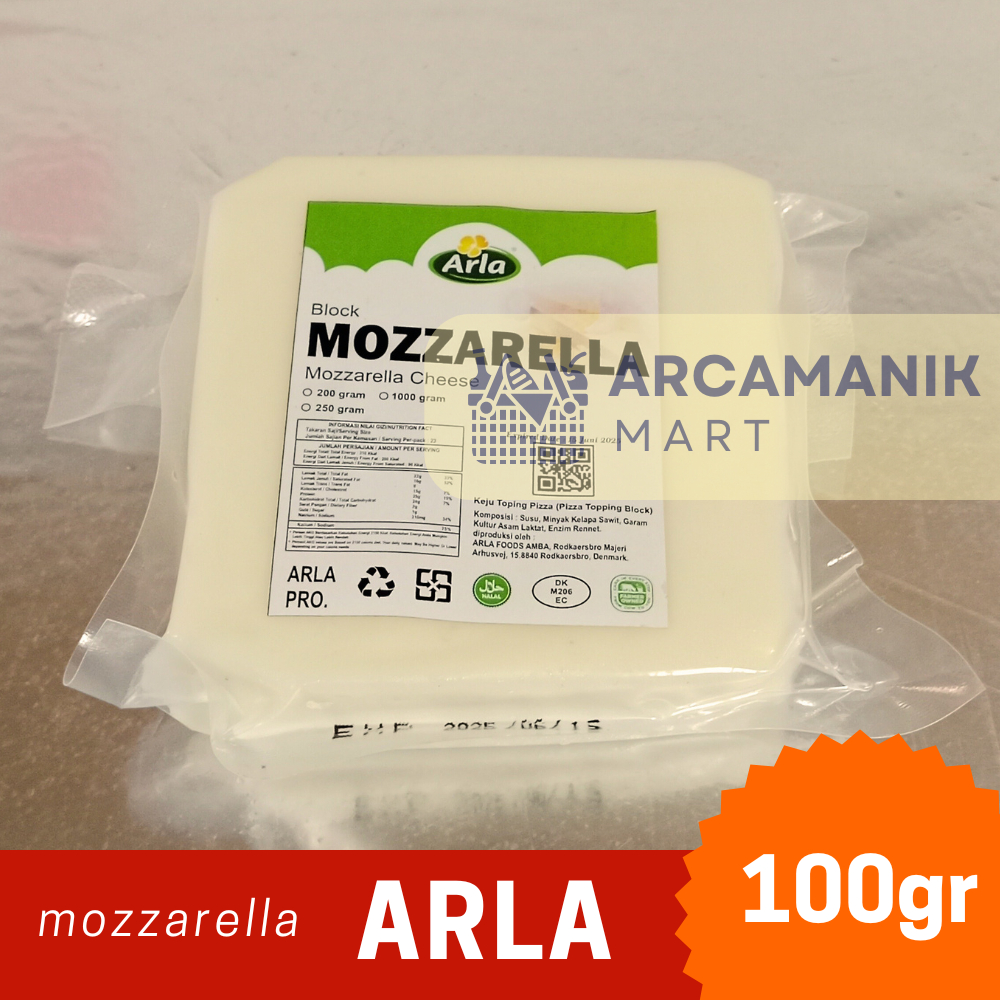 Jual Keju Mozarela Arla 100gr Mozzarella Arla repack import exp panjang ...