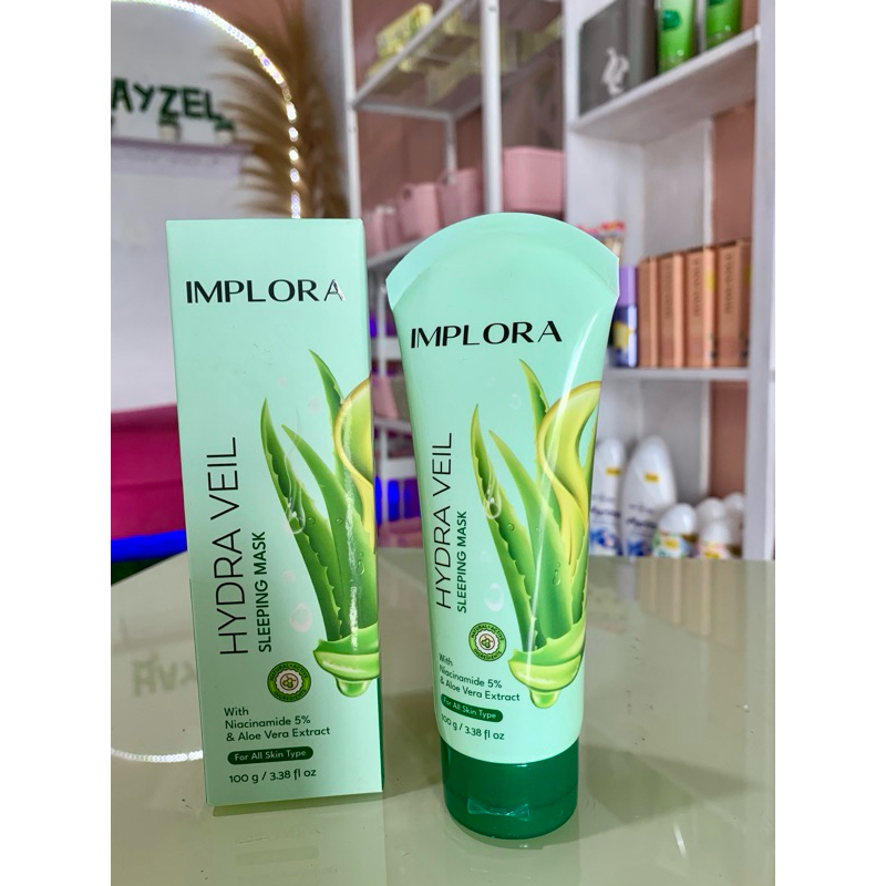 Jual Implora Hydra Veil Sleeping Mask With Niacinamide 5% & Aloevera Extract 100g | Shopee Indonesia