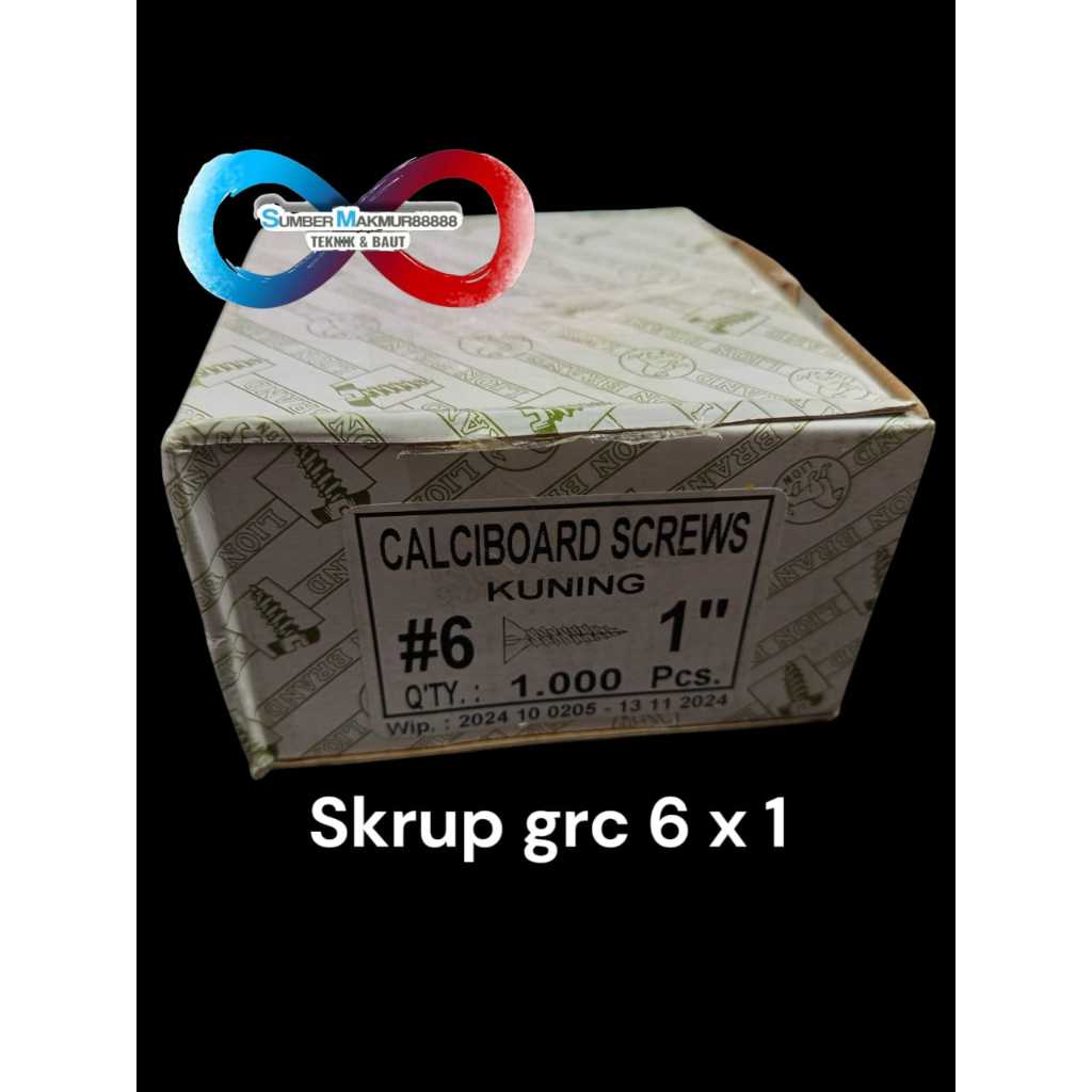 Jual BOX - Skrup kalsiboard / skrup grc 6 x 1" isi 1000 pcs | Shopee ...
