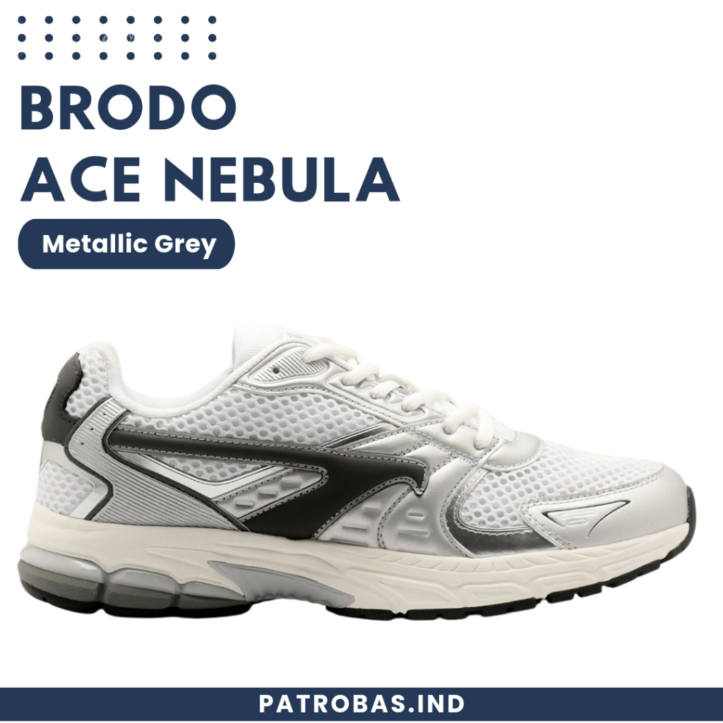 Jual BRODO Ace Nebula Metallic Grey Original Sepatu Sneakers Casual Pria | Shopee Indonesia
