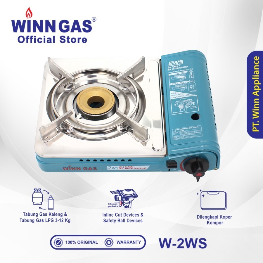 Jual KOMPOR PORTABLE WINN GAS W-2WS BIRU | Shopee Indonesia