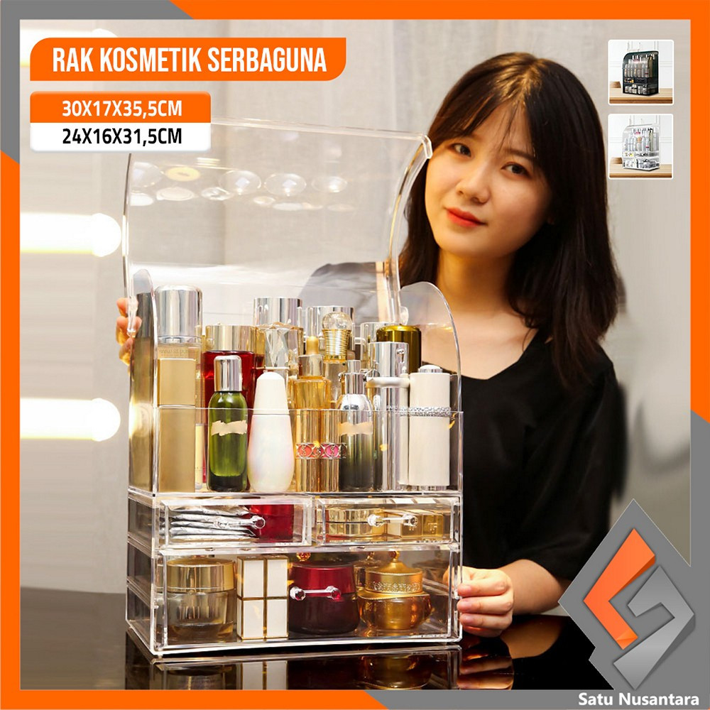 Jual SN-K132 Rak Kosmetik Dengan Laci Anti Debu Tempat Make Up Skincare ...