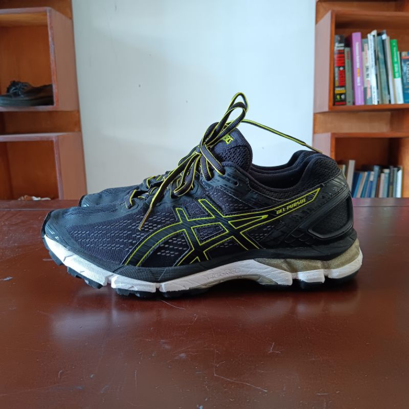Jual Asics Gel Persue 3 Hitam Hijau Sepatu Running Unisex Second ...