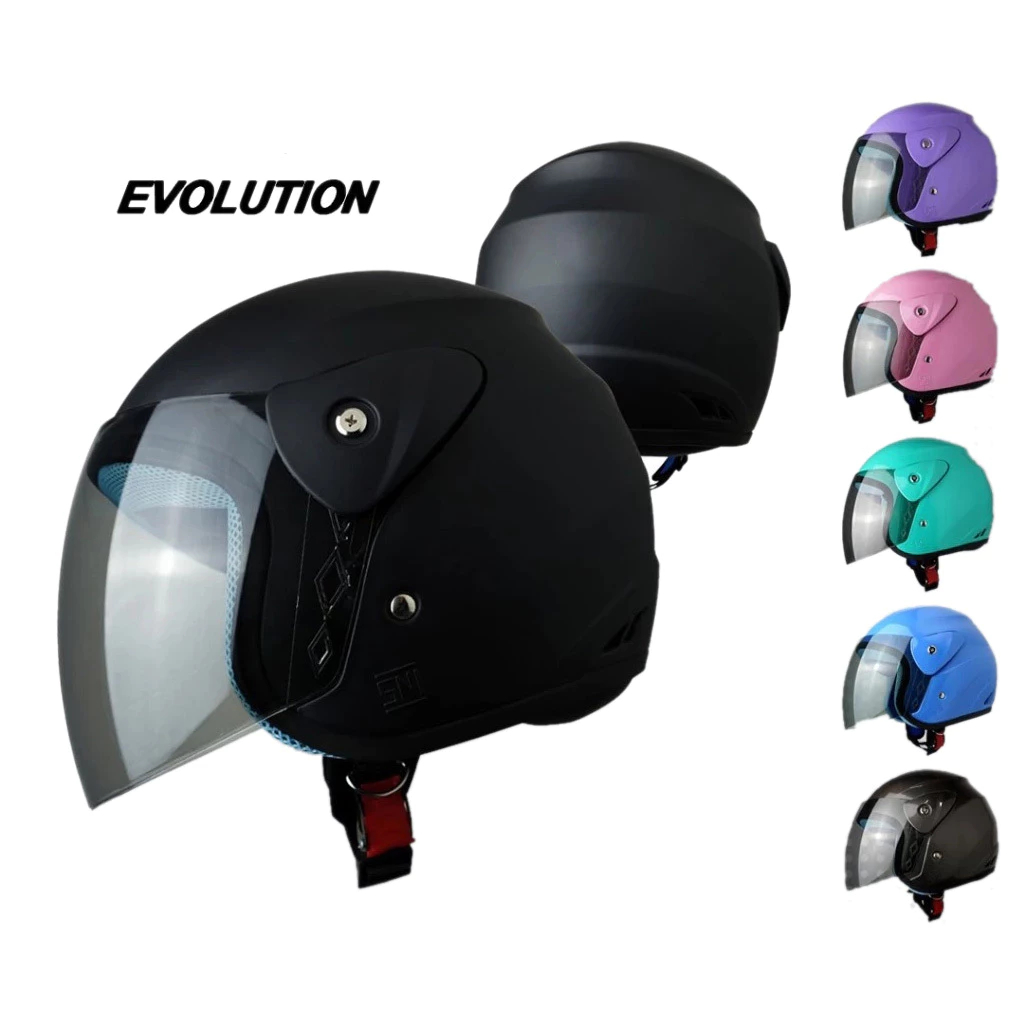 Jual HELM EVO EVOLUTION DEWASA NOTES REVOLUTION SERIES HALF FACE MURAH ...