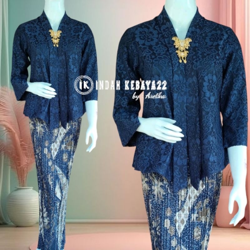 Jual Setelan Baju Kebaya Brokat Kutubaru Floy Modern Dress Baju Atasan Wanita Remaja Kondangan ...
