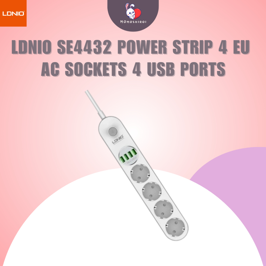 Jual LDNIO SE4432 Power Strip With 4 EU AC Sockets 4 USB Ports | Shopee ...