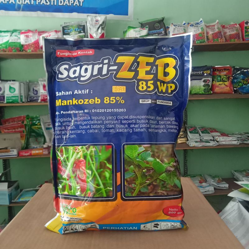 Jual Fungisida Sagri-Zeb Blue 85WP 800gr (Mankozeb biru 85%) | Shopee ...