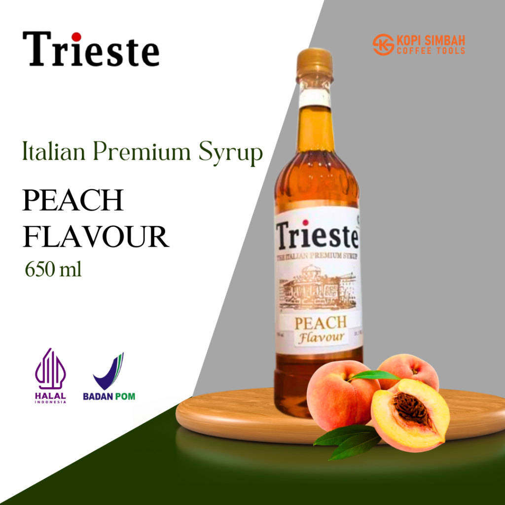 Jual Syrup TRIESTE Rasa PEACH 650 ml Italian Premium Sirup Buah Persik ...