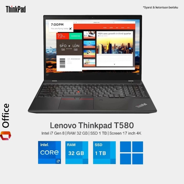 Jual Laptop Lenovo Thinkpad T580 i7 GEN 8 RAM 16GB/1TB SSD | Shopee ...