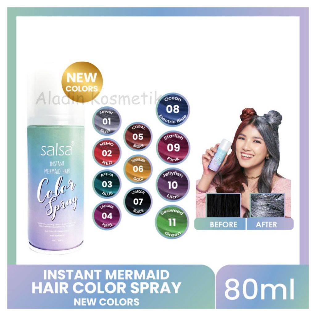Jual SALSA INSTANT MERMAID HAIR COLOR SPRAY - PEWARNA RAMBUT INSTAN ...