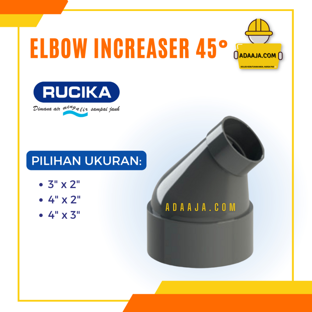 Jual Sambungan Pipa Elbow Increaser 45 Derajat Knee Knie 3" 4 " - Rucika | Shopee Indonesia