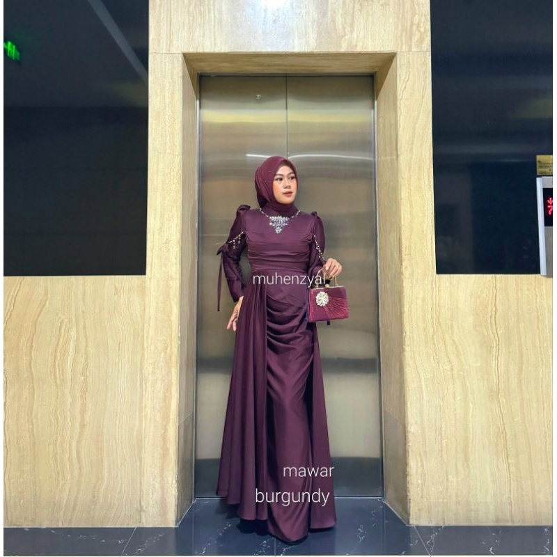Jual mawar dress-dress lamaran-dress lebaran-dress wisuda | Shopee ...