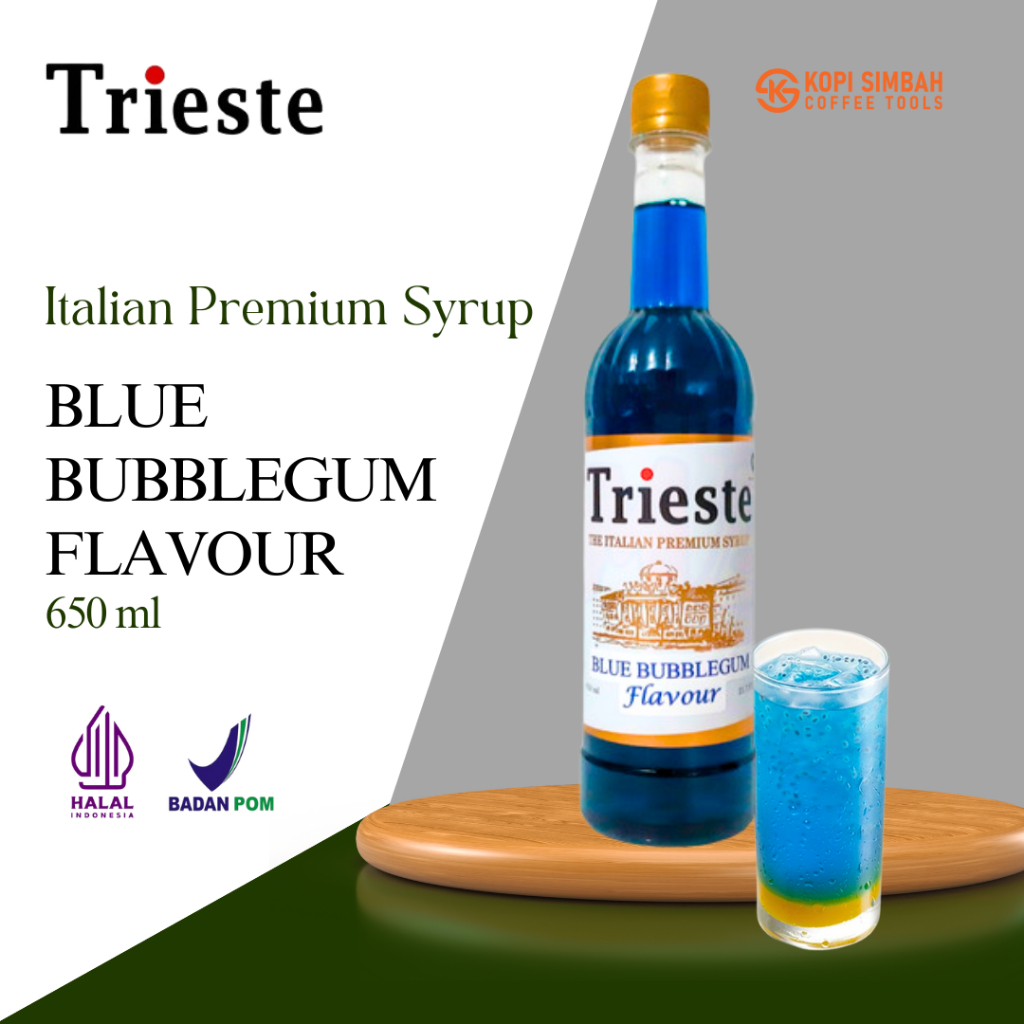 Jual Trieste syrup rasa Blue Bubblegum Minuman Sirup Premium Italia ...